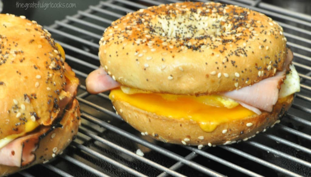 Ham, Egg & Cheese Bagel Breakfast Sandwich | The Grateful Girl Cooks! Ham, Egg & Cheese Bagel Breakfast Sandwich | The Grateful Girl Cooks!