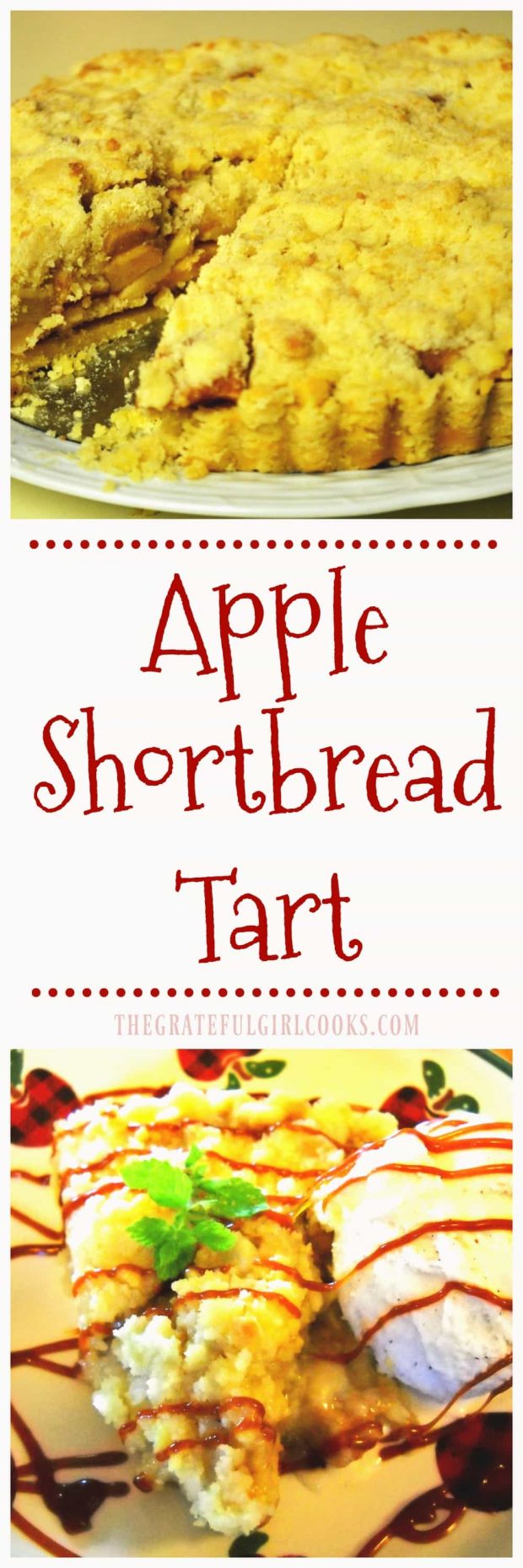 Apple Shortbread Tart | The Grateful Girl Cooks!
