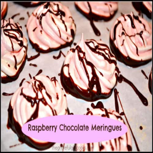 Raspberry Chocolate Meringues / The Grateful Girl Cooks!