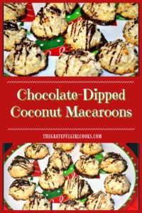 Chocolate-Dipped Coconut Macaroons - The Grateful Girl Cooks!