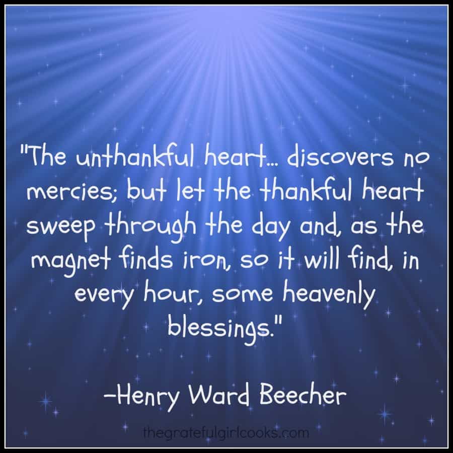 A Thankful Heart... - The Grateful Girl Cooks!