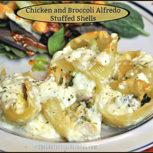 Chicken Broccoli Stuffed Shells / The Grateful Girl Cooks!