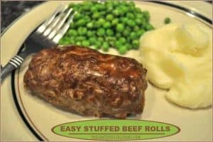 Easy Stuffed Beef Rolls (ground beef) / The Grateful Girl Cooks!