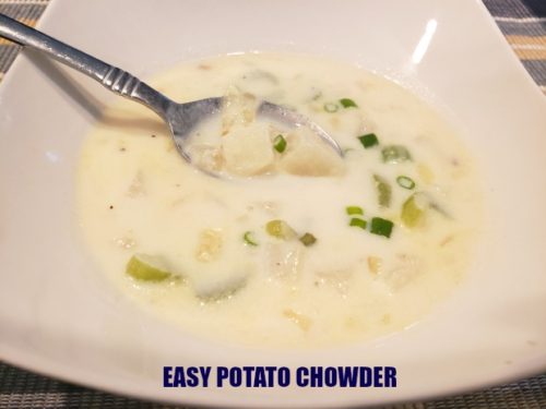 Easy Potato Chowder (for 4) / The Grateful Girl Cooks!