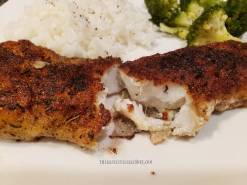 Skillet Grilled Rockfish (easy/delicious) - The Grateful Girl Cooks!