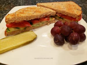 Bacon Tomato Cucumber Sandwich - The Grateful Girl Cooks!