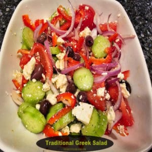 Traditional Greek Salad - The Grateful Girl Cooks!