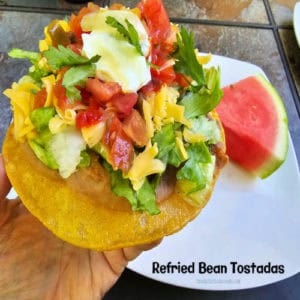 Refried Bean Tostadas - The Grateful Girl Cooks!