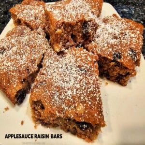 Applesauce Raisin Bars - The Grateful Girl Cooks!